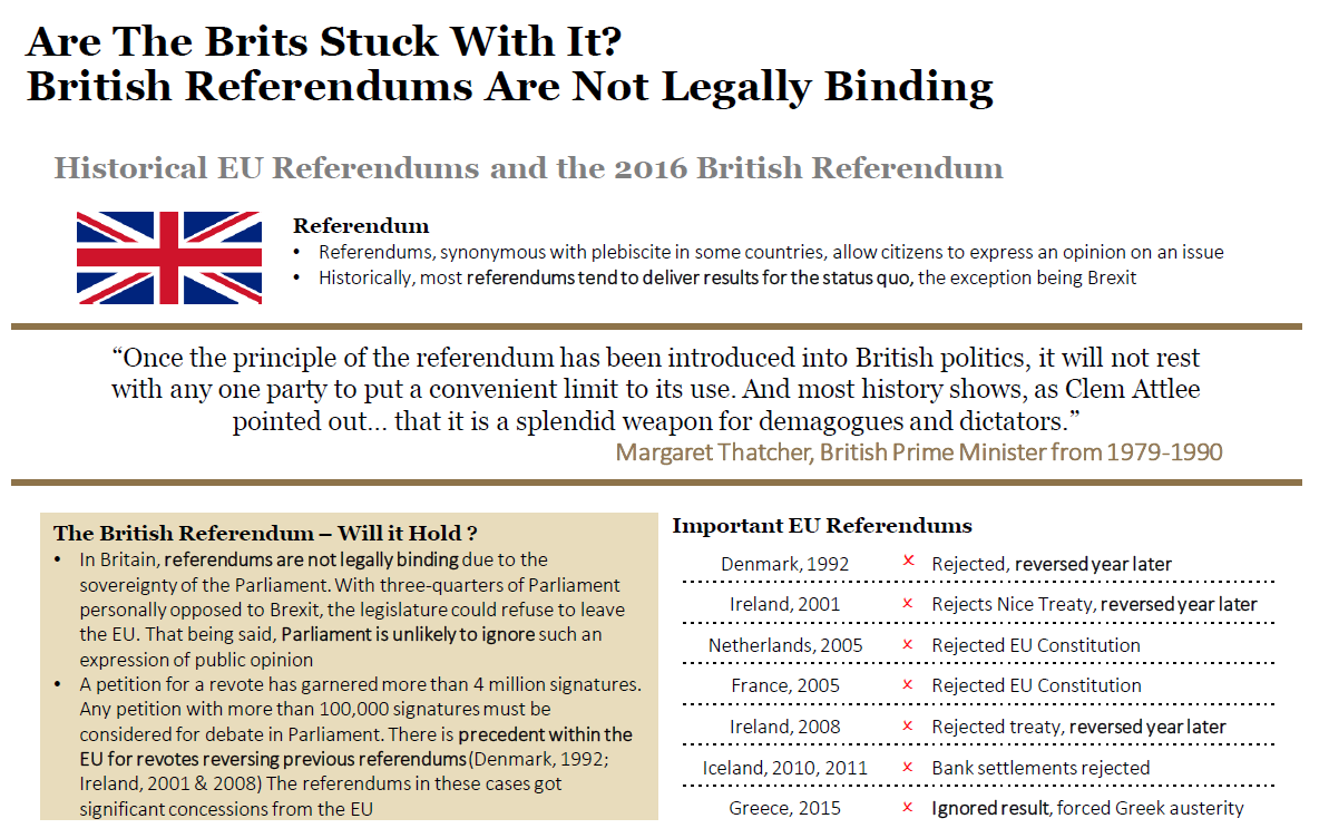Are The Brits Stuck With It? ?British Referendums Are Not Legally Binding