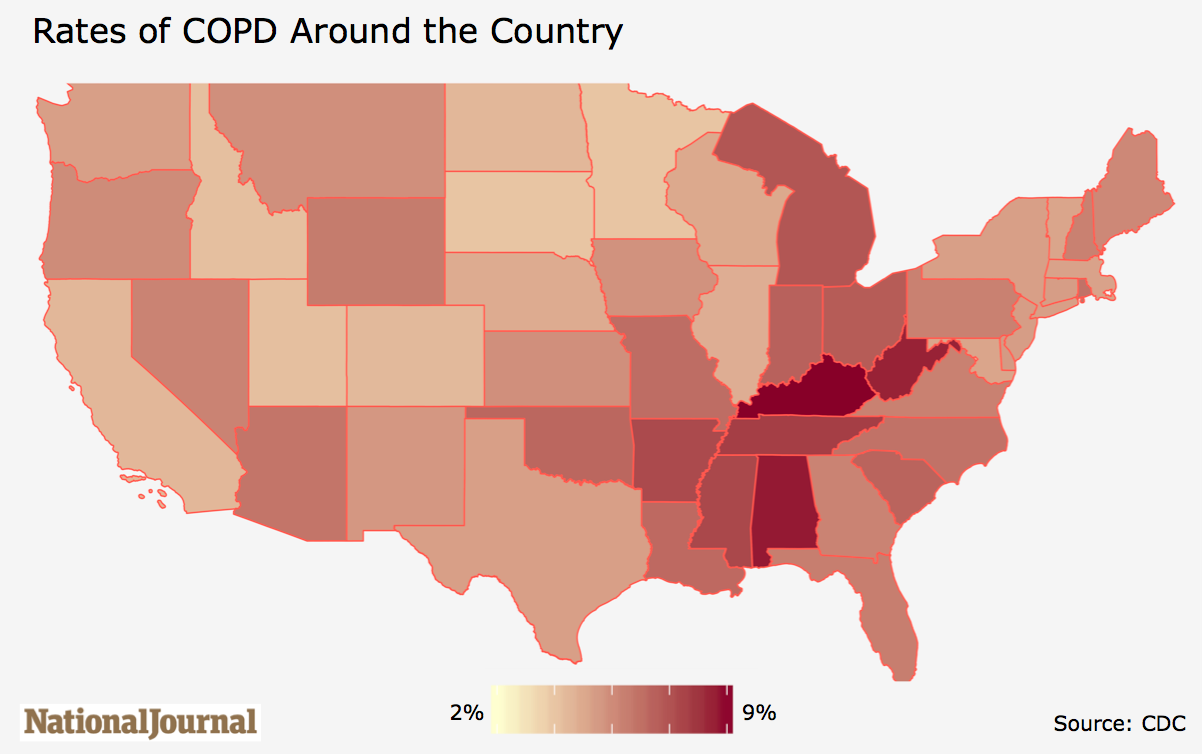 Mapping Rates of COPD