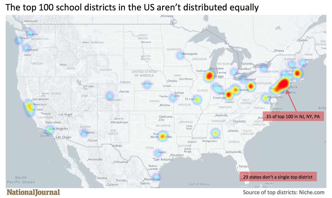 Where are the best school districts? And where aren't they?