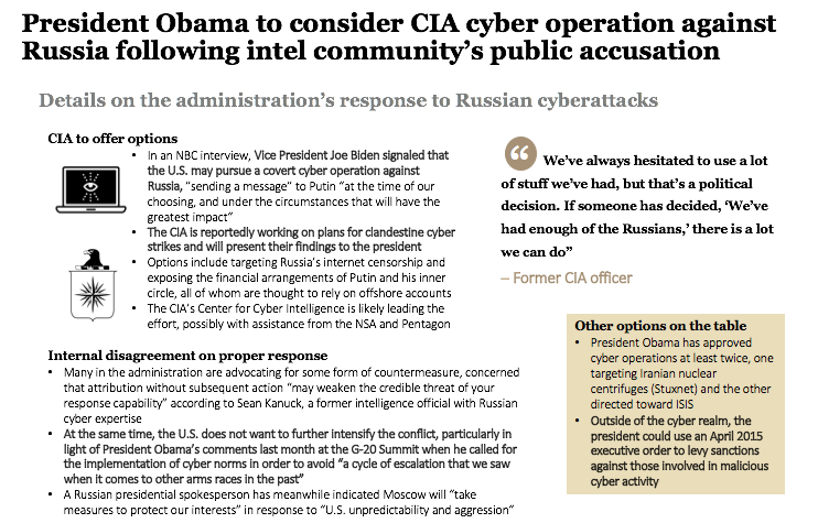 President Obama to consider CIA cyber operation against Russia ...