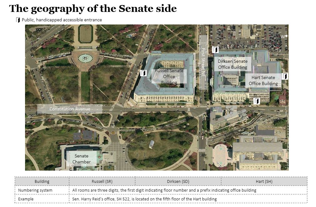 Welcome to the Hill: Senate side geography