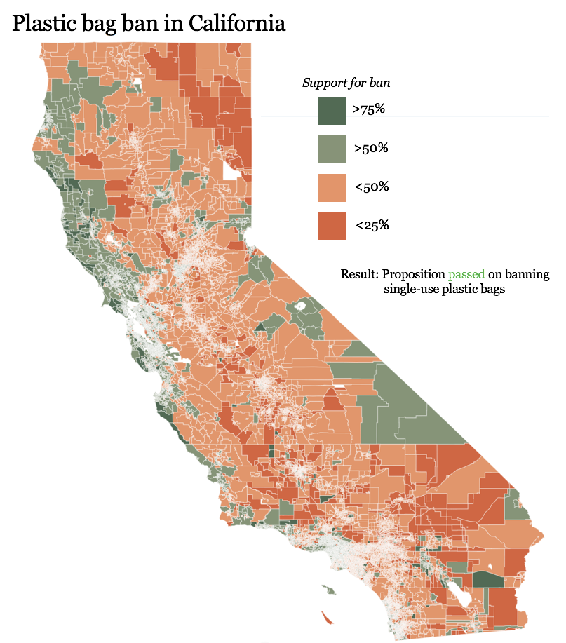 Plastic bag proposition in California
