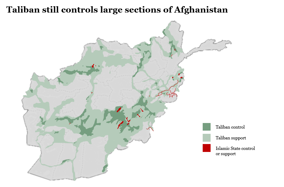 Taliban control in Afghanistan