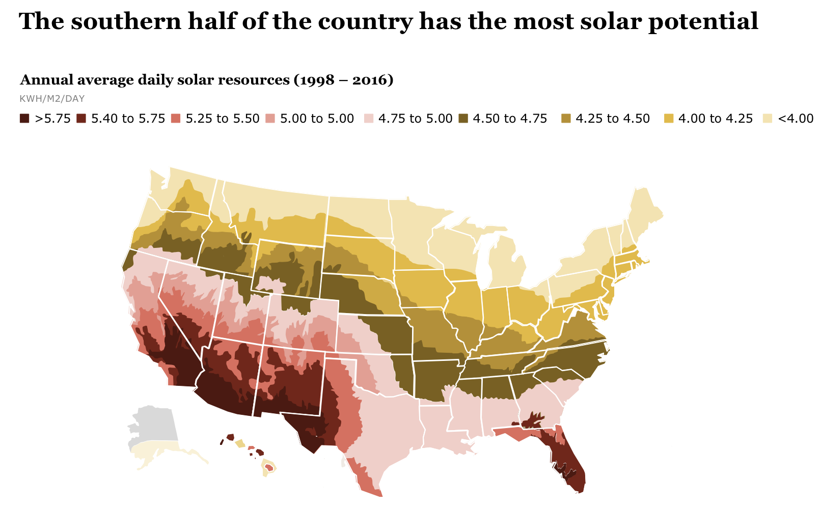 Solar potential map