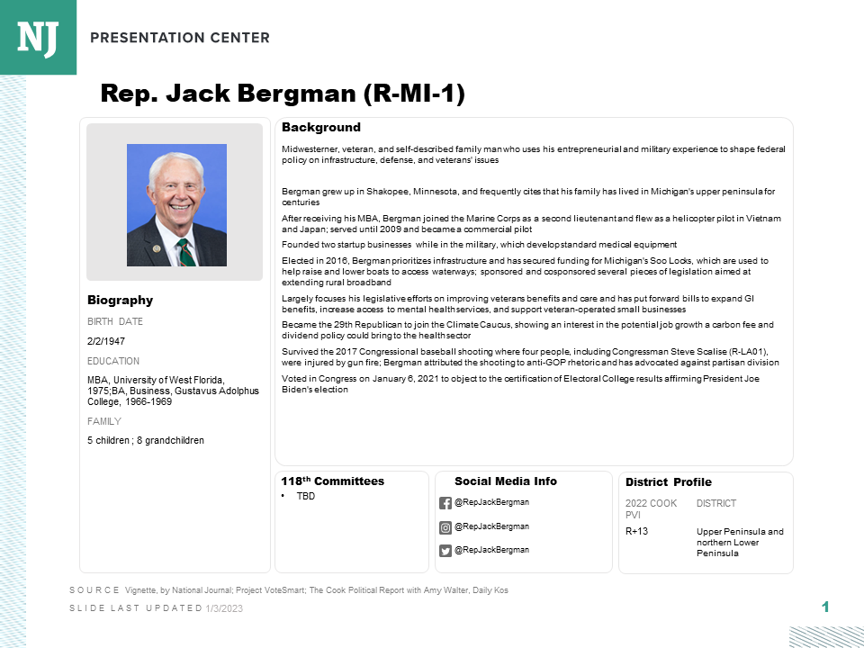 Rep. Jack Bergman (R-MI-1)