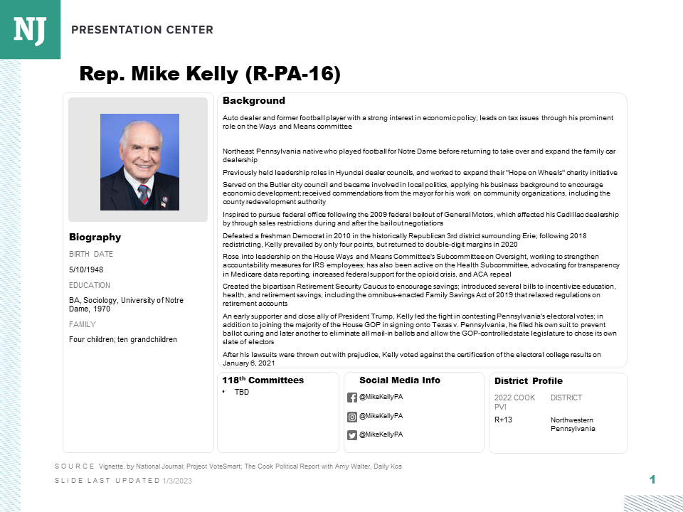 Rep. Mike Kelly (R-PA-16)