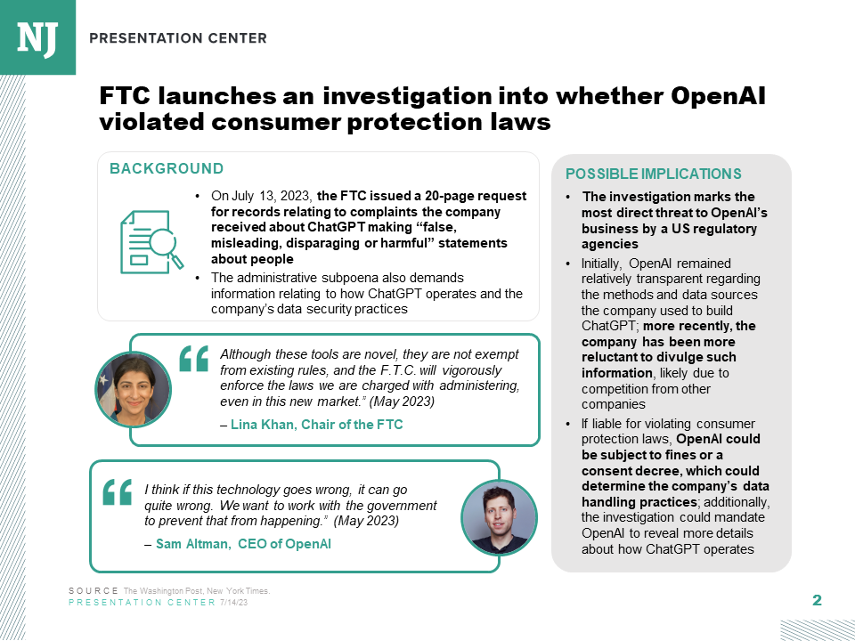 FTC investigation into OpenAI