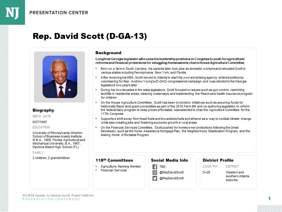 Rep. David Scott (D-GA-13)