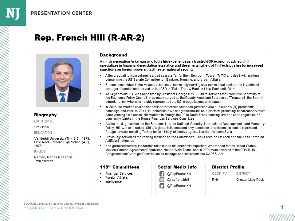 Rep. French Hill (R-AR-2)