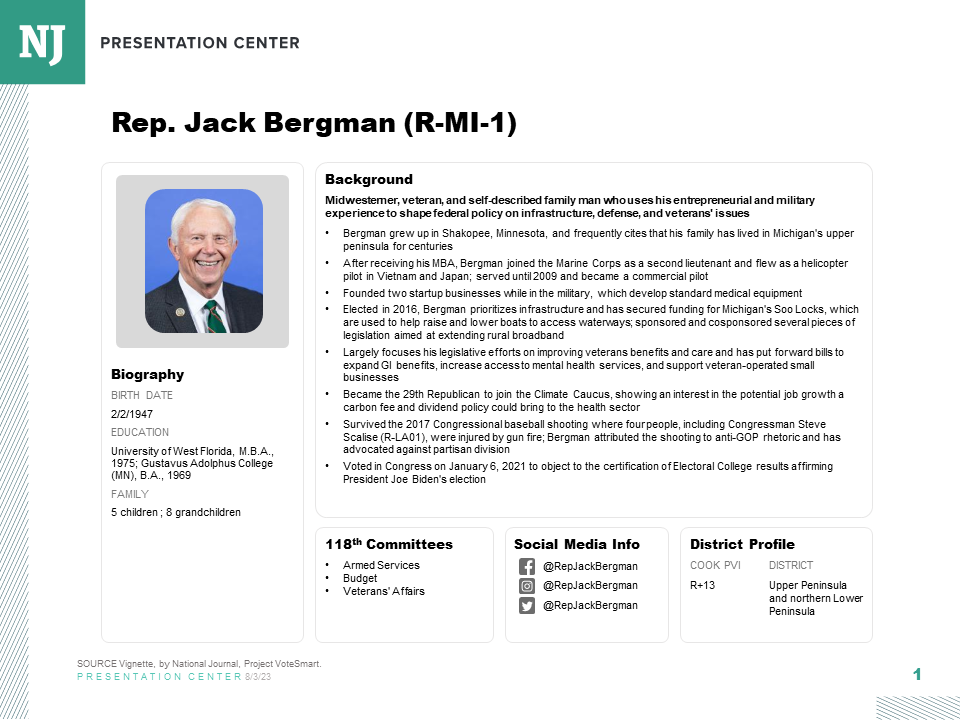 Rep. Jack Bergman (R-MI-1)