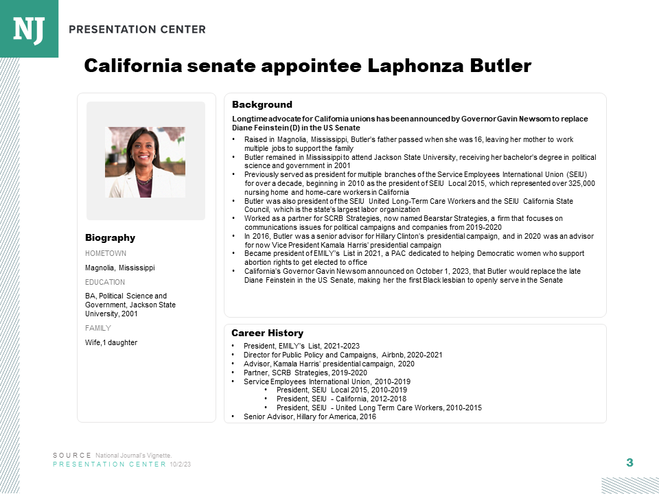 Laphonza Butler appointed to CA senate seat
