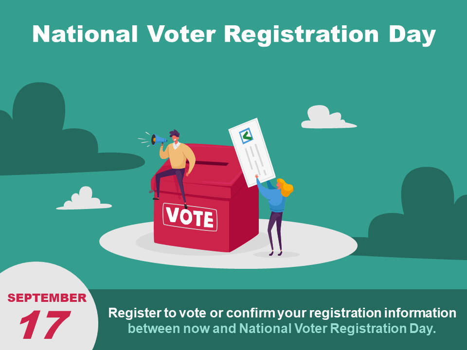 National Voter Registration Day infographic