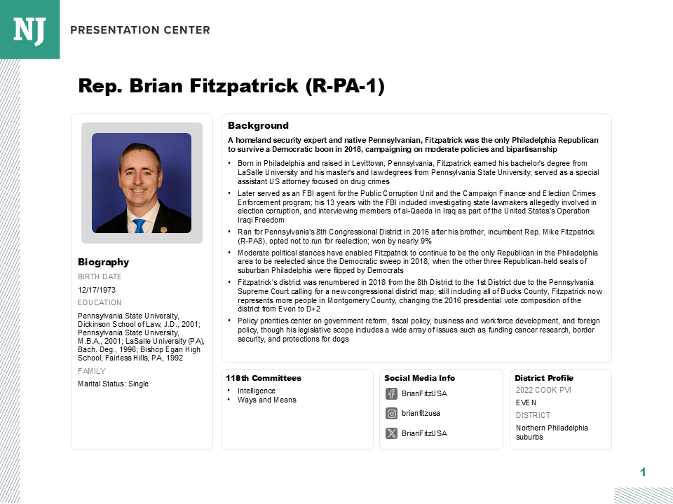 Rep. Brian Fitzpatrick (R-PA-1)