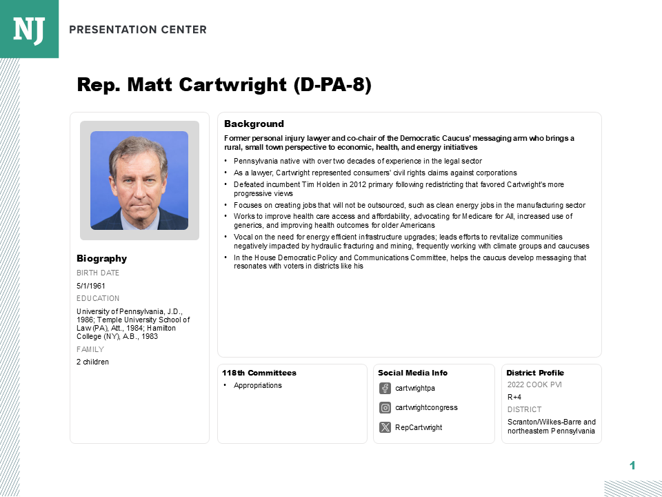 Rep. Matt Cartwright (D-PA-8)