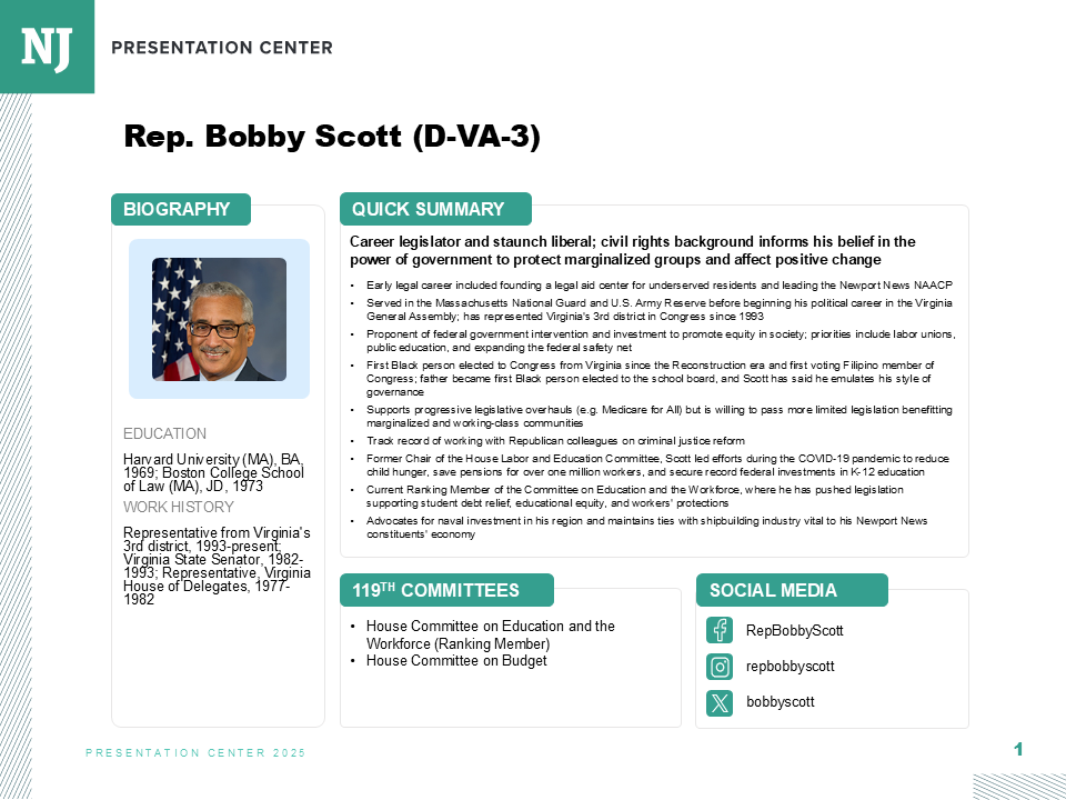 Rep. Bobby Scott (D-VA-3)