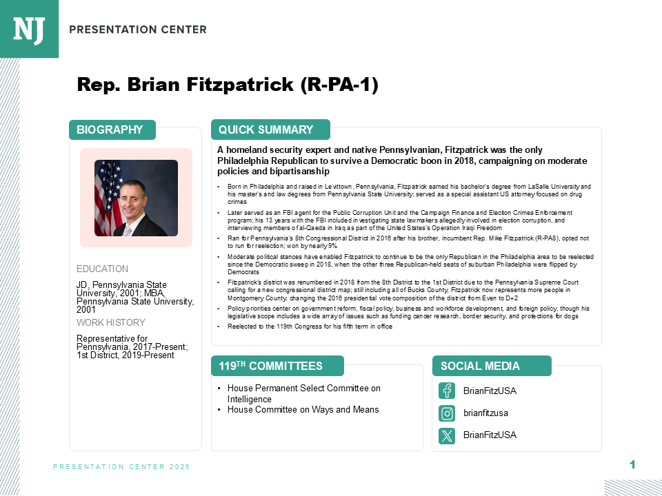 Rep. Brian Fitzpatrick (R-PA-1)