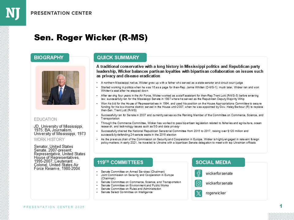 Sen. Roger Wicker (R-MS)